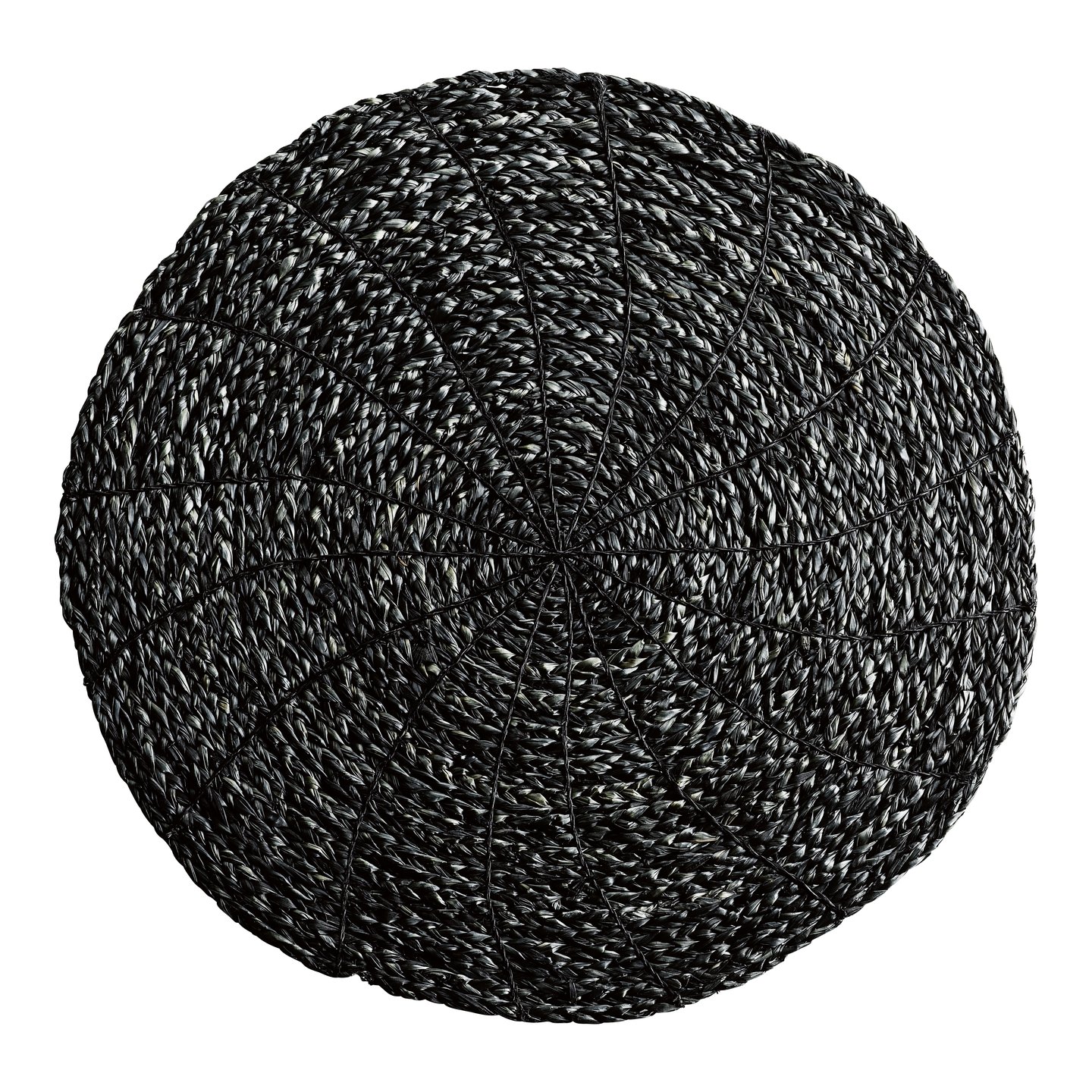 Round black mat made of rushes | Products | Tine K Home