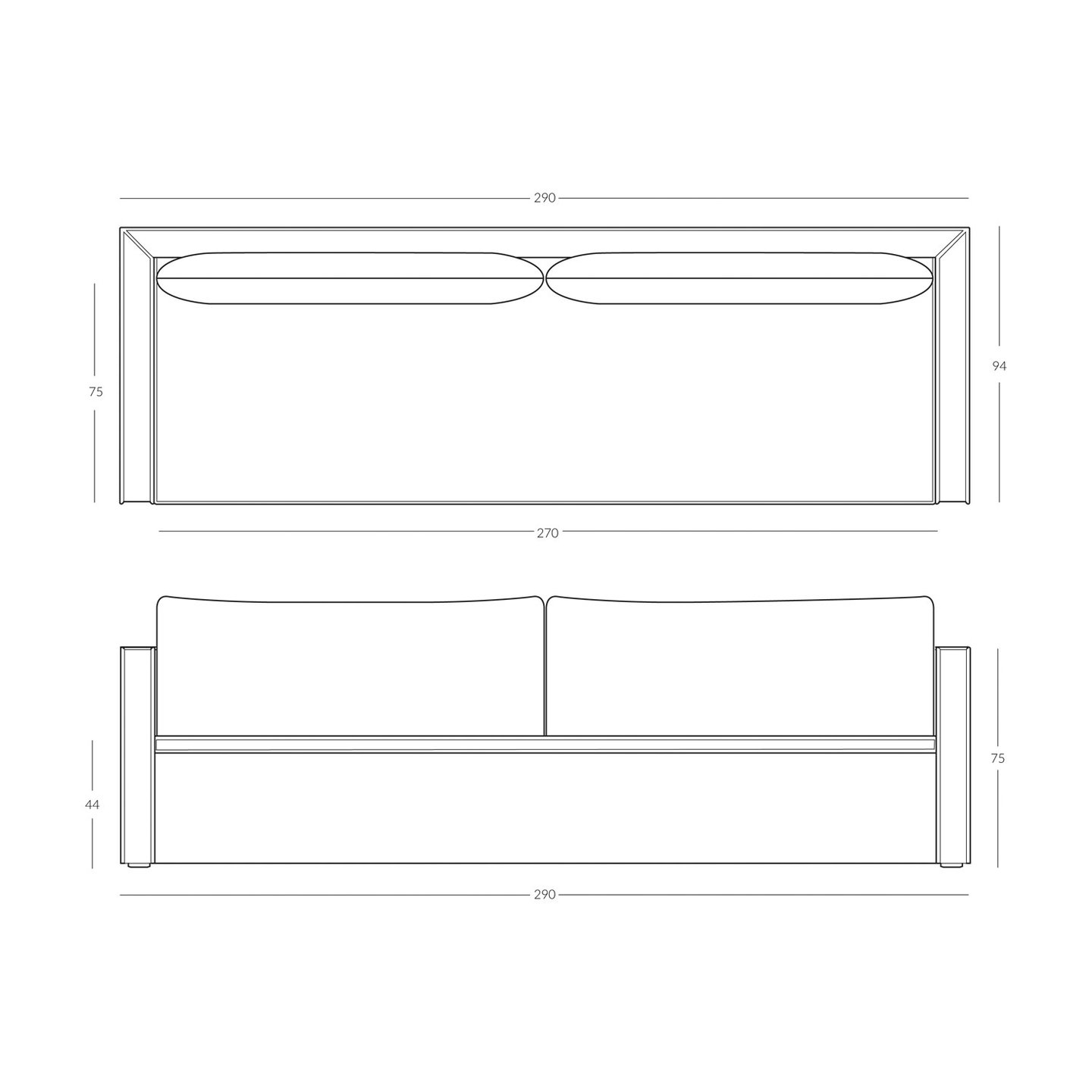 SOFA CLASSIC XL | LIPA NATURE | 290 CM | Products | Tine K Home