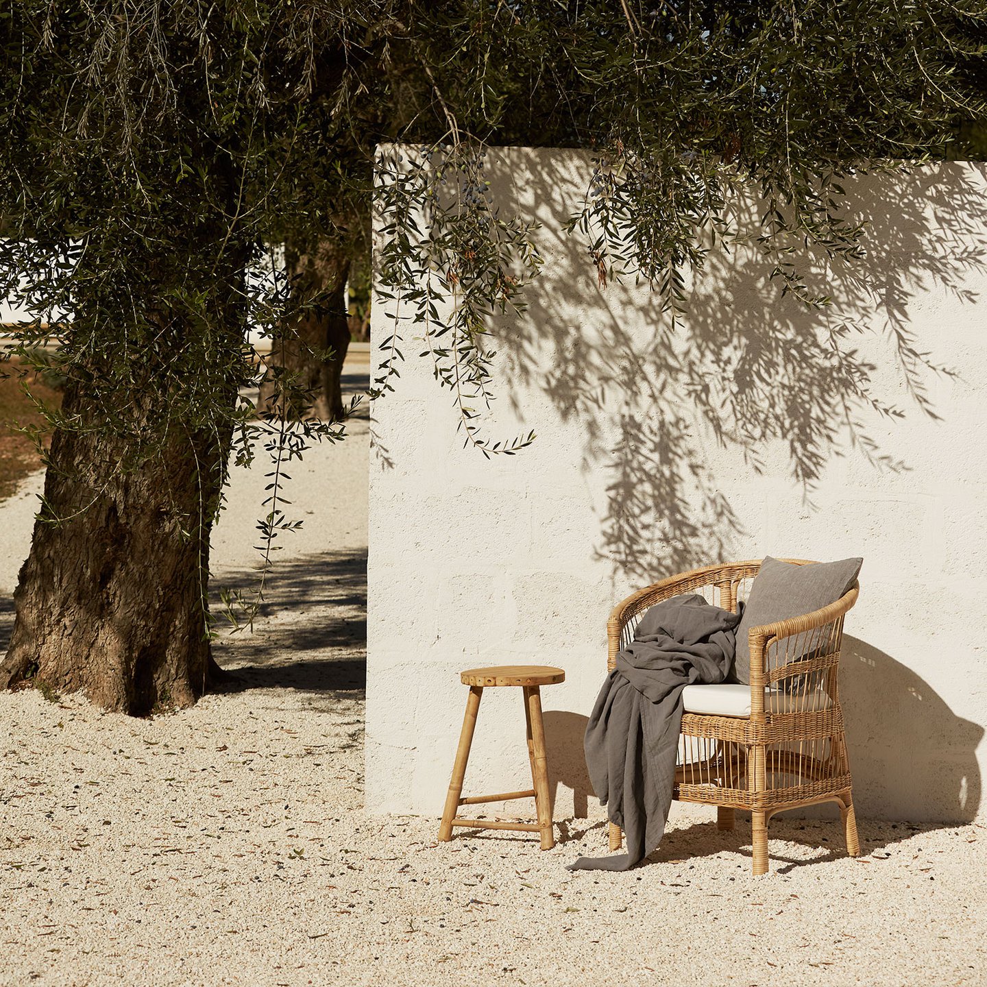 Bamboo stool which also works well as place for plants | Products ...