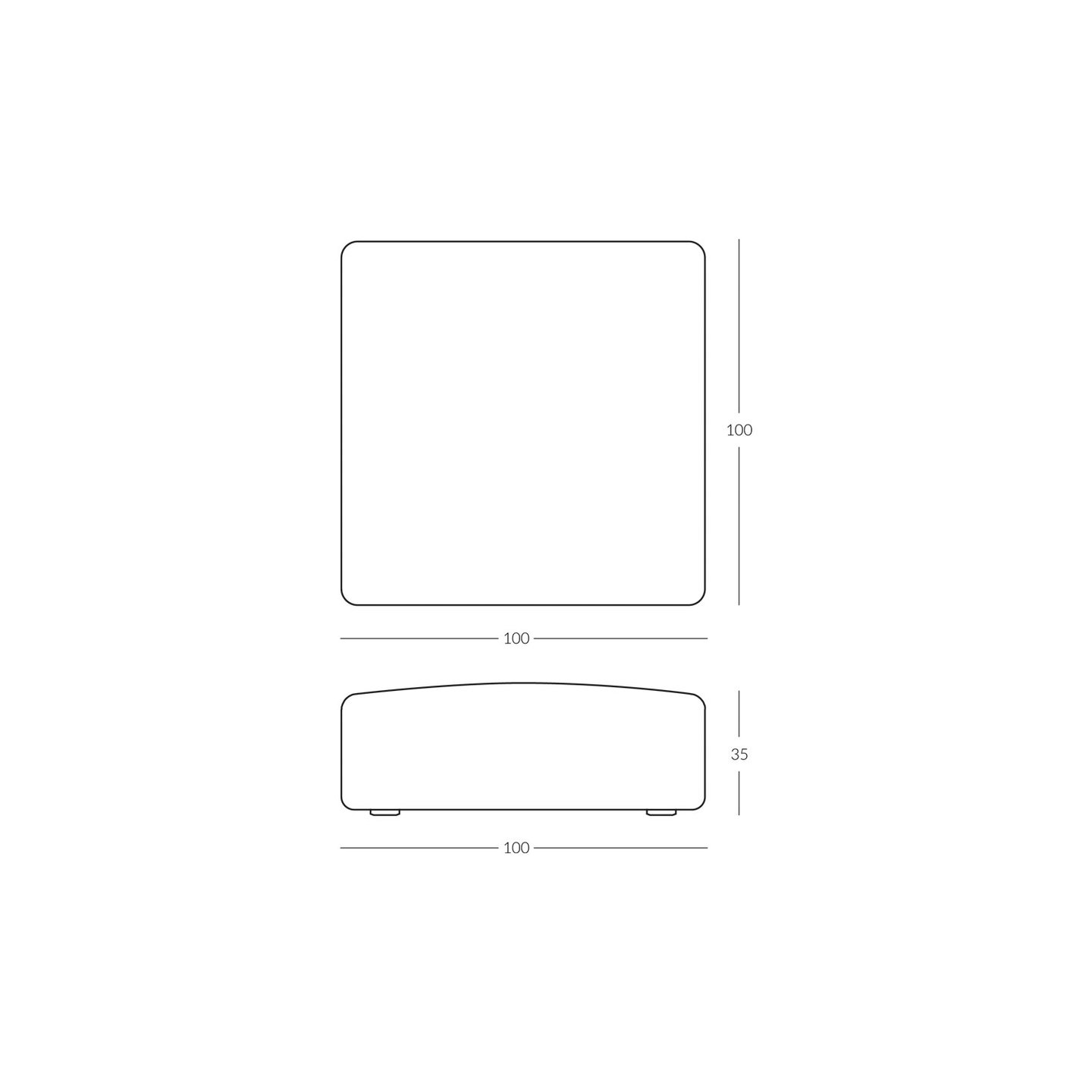 PUF MODUL | PEPE WHITE | 100 cm | Products | Tine K Home