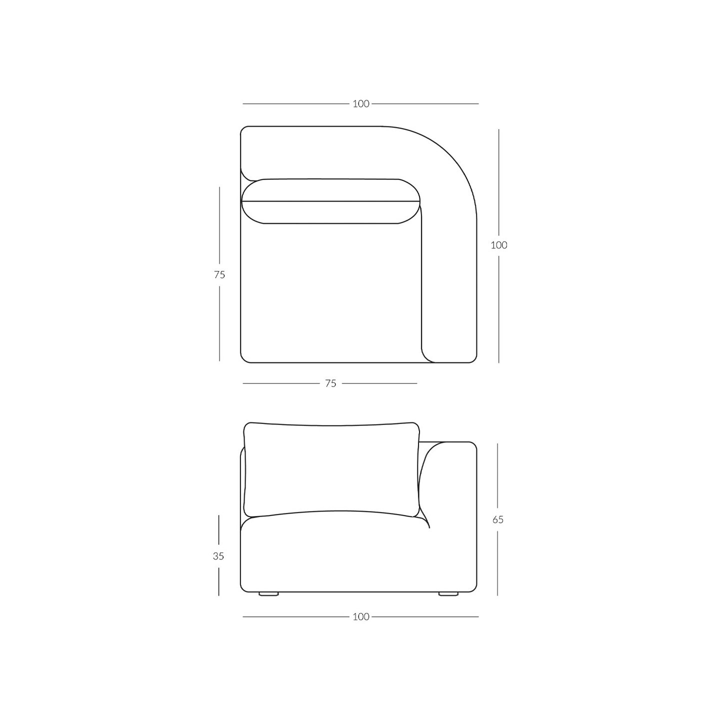 SOFA MODUL | MOSS KHAKI | VENSTRE | Produkter | Tine K Home